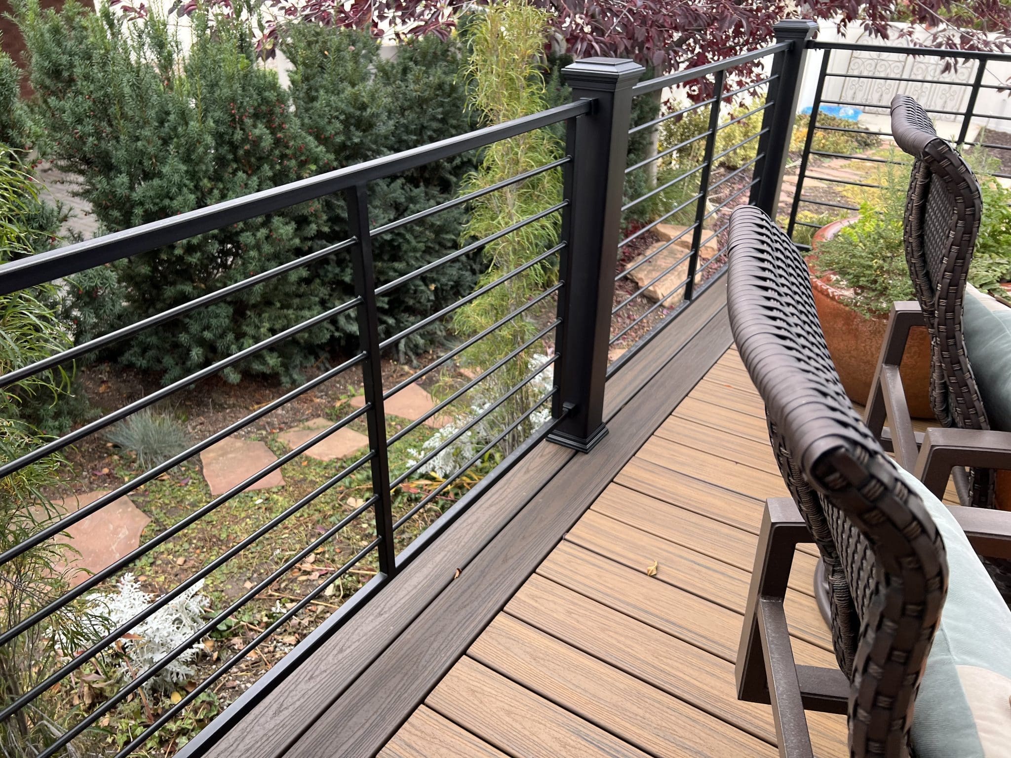 Metalworks | Black Steel Deck Railing Photos by Blackrock Decks