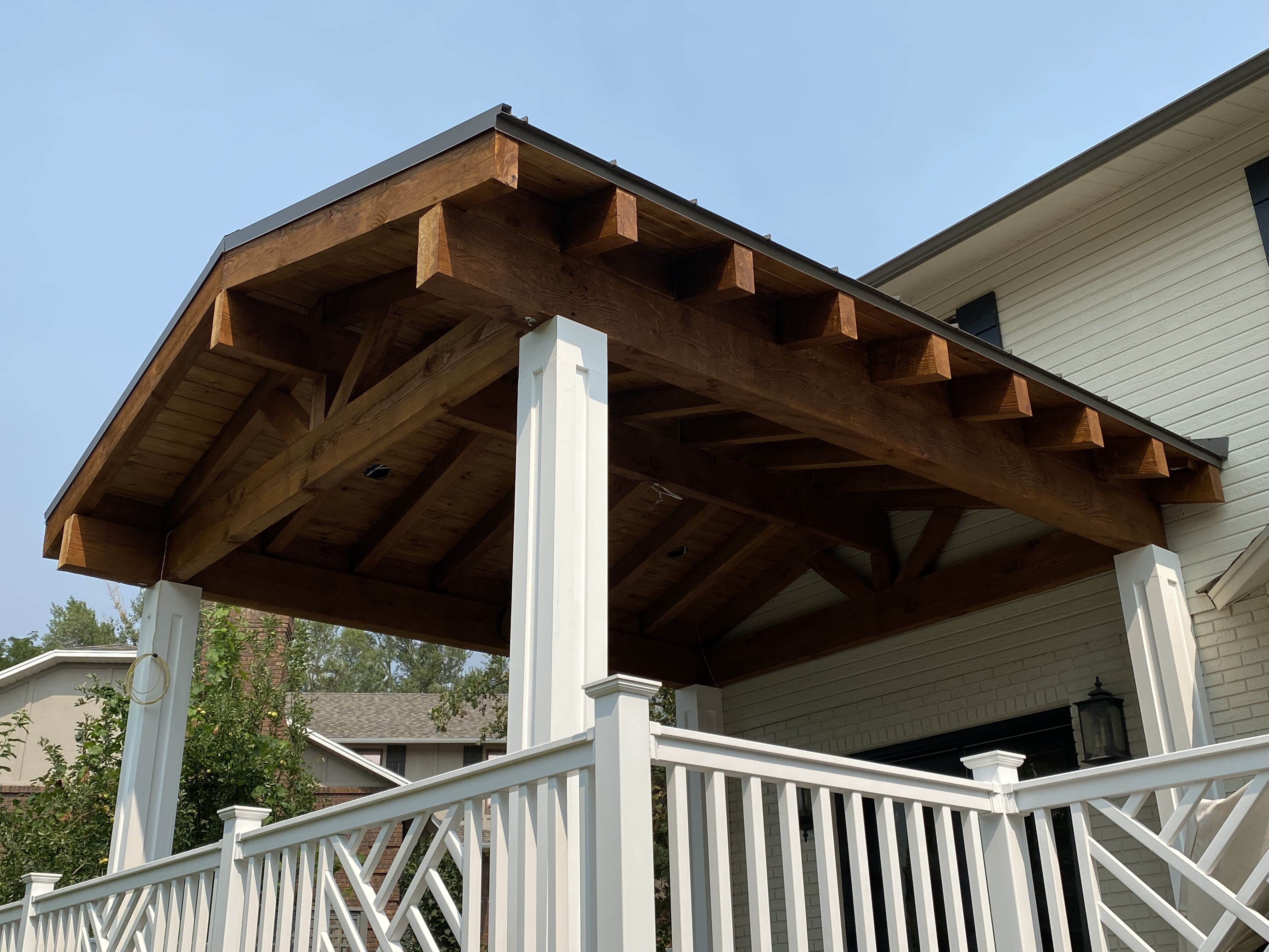 Custom Outdoor Deck Roofing in Utah by Blackrock Decks